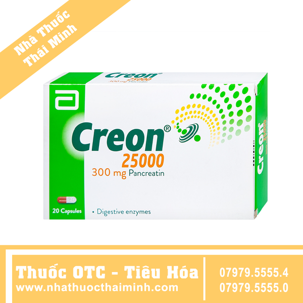 Thuốc Creon 25000 Abbott điều trị thiểu năng tụy ngoại tiết (20 viên ...
