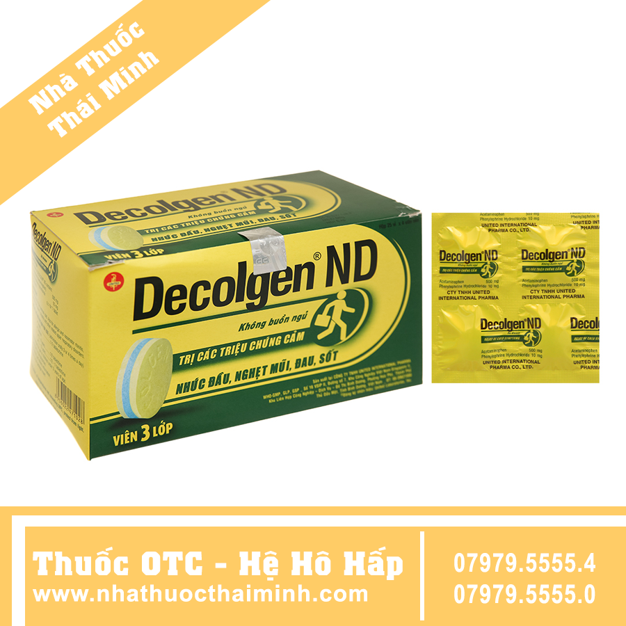 Thuốc Decolgen ND - Giải cảm, viêm mũi dị ứng (12 vỉ x 10 viên) – Nhà ...