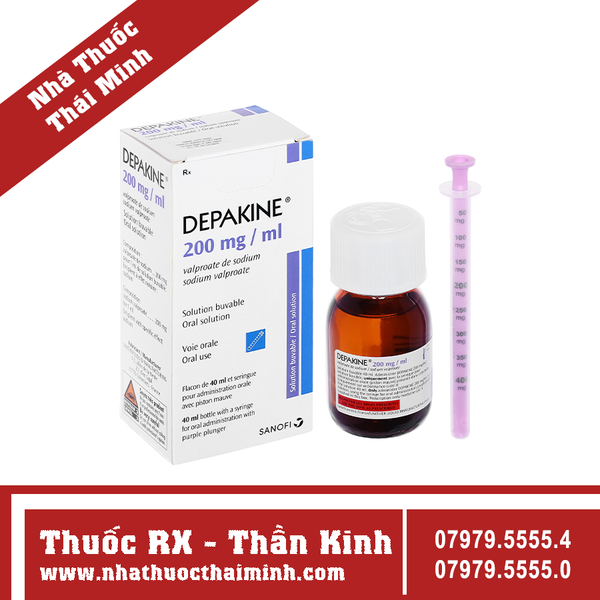 Thuốc Depakine 200mg/ml điều trị các thể động kinh khác nhau (40 viên ...