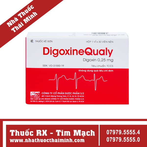 Thuốc DigoxineQualy 0.25mg trị suy tim (1 vỉ x 30 viên) – Nhà thuốc ...