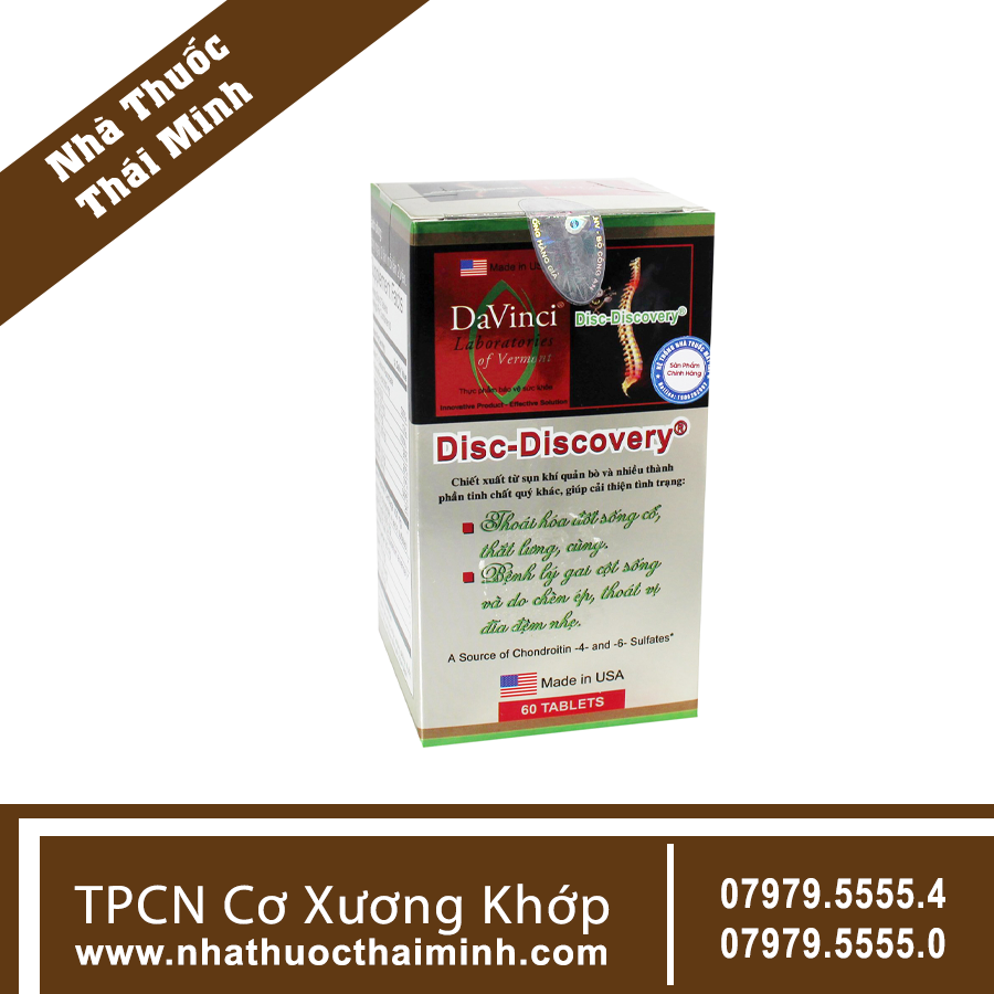 [180 Viên ] Viên Uống Disc-discovery Davinci - Hỗ Trợ Điều Trị Thoái H ...