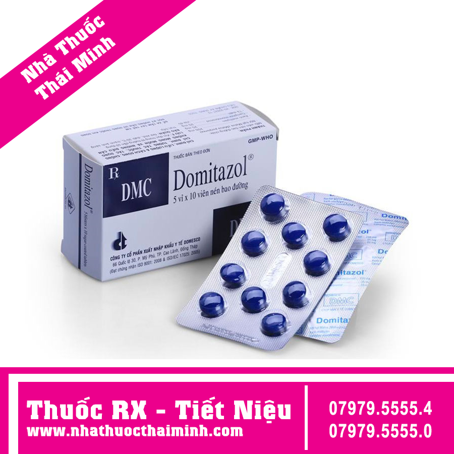 Thuốc Domitazol - Điều trị nhiễm trùng đường tiết niệu (5 vỉ x 10 viên ...