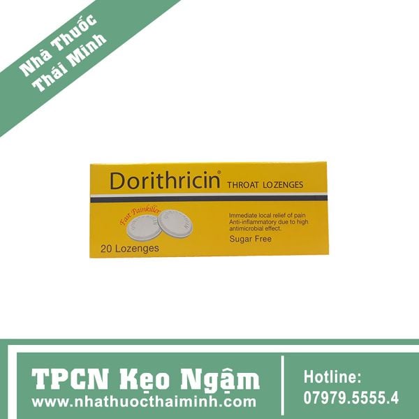 Dorithricin viên ngậm trị ho giá tốt hiện nay | Nhà thuốc Thái Minh