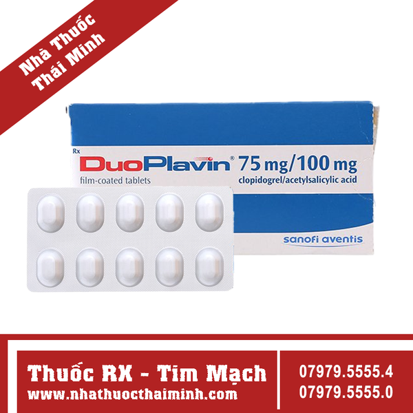 Thuốc DuoPlavin 75mg/100mg phòng và trị huyết khối (3 vỉ x 10 viên ...