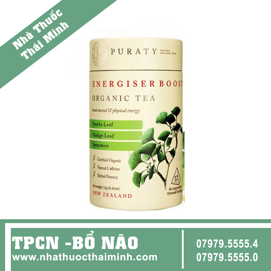 Trà hữu cơ tăng năng lượng Energiser Boost Organic Tea 12g – Puraty NZ – Nhà thuốc Thái Minh
