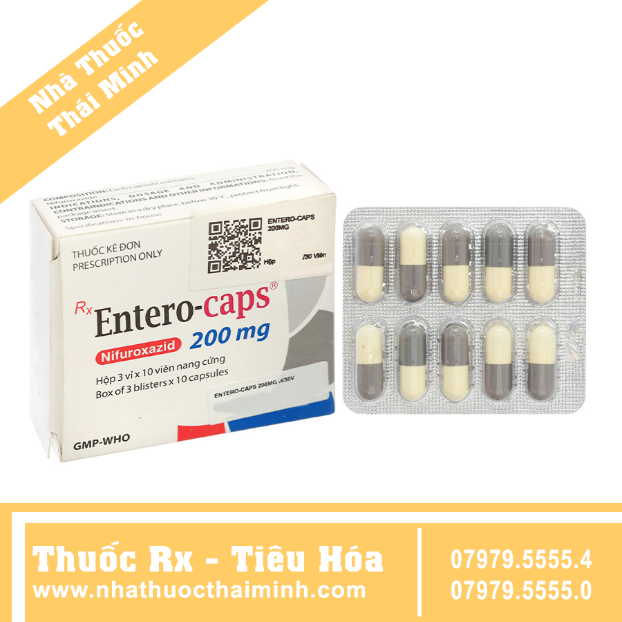 Thuốc Entero-caps 200mg - điều trị tiêu chảy cấp (3 vỉ x 10 viên) – Nhà ...