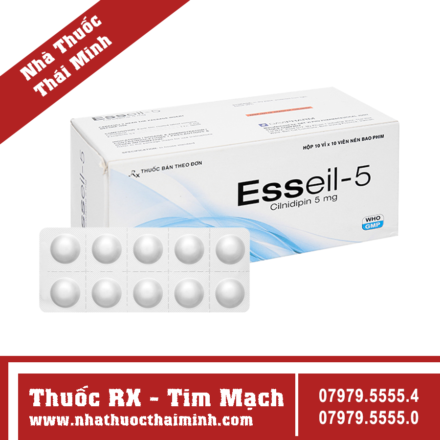 Thuốc Esseil-5mg Đạt Vi Phú điều trị tăng huyết áp (10 vỉ x 10 viên ...