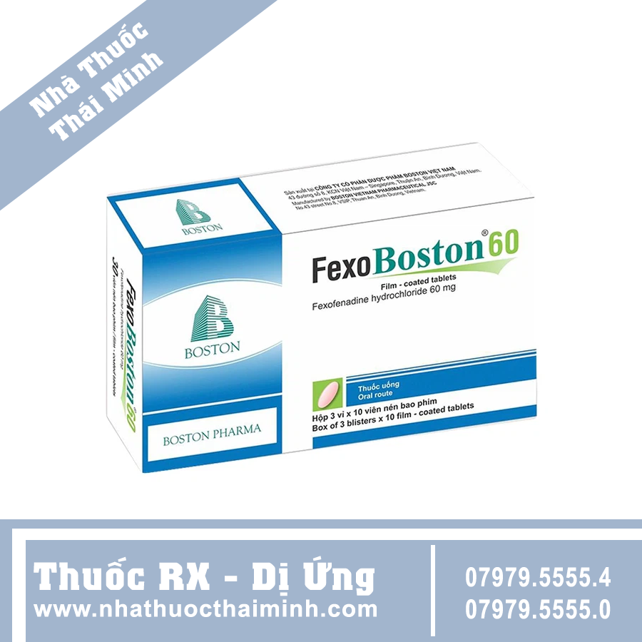 Thuốc Fexo Boston 60mg điều trị mày đay vô căn (3 vỉ x 10 viên) – Nhà ...