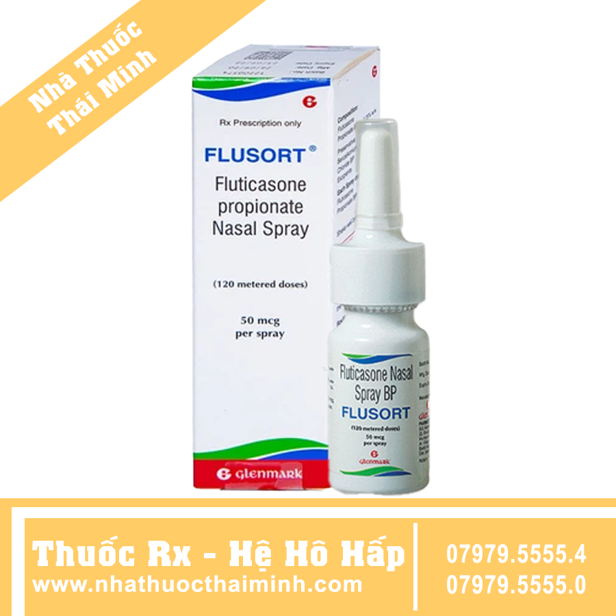 Thuốc xịt mũi Flusort 50mcg/liều Glenmark điều trị viêm mũi dị ứng ...