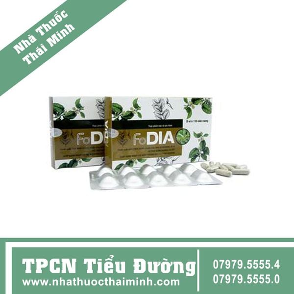 VIÊN UỐNG HỖ TRỢ HẠ ĐƯỜNG HUYẾT FoDIA – Nhà thuốc Thái Minh