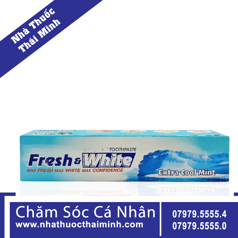 [160g] Kem Đánh Răng Fresh & White - Extra Cool Mint – Nhà thuốc Thái Minh