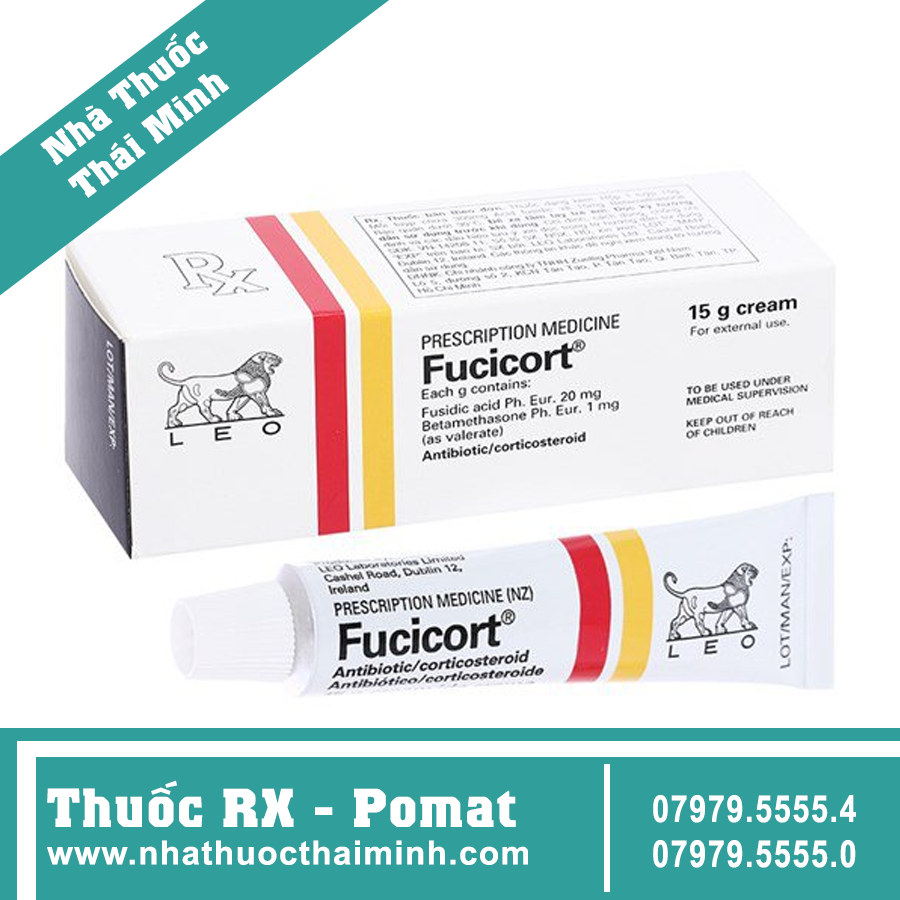 Thuốc kem Fucicort LEO điều trị các bệnh lý viêm da do nhiễm trùng (15 ...