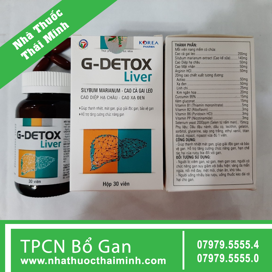 G-detox Liver - Hỗ Trợ Men Gan – Nhà thuốc Thái Minh