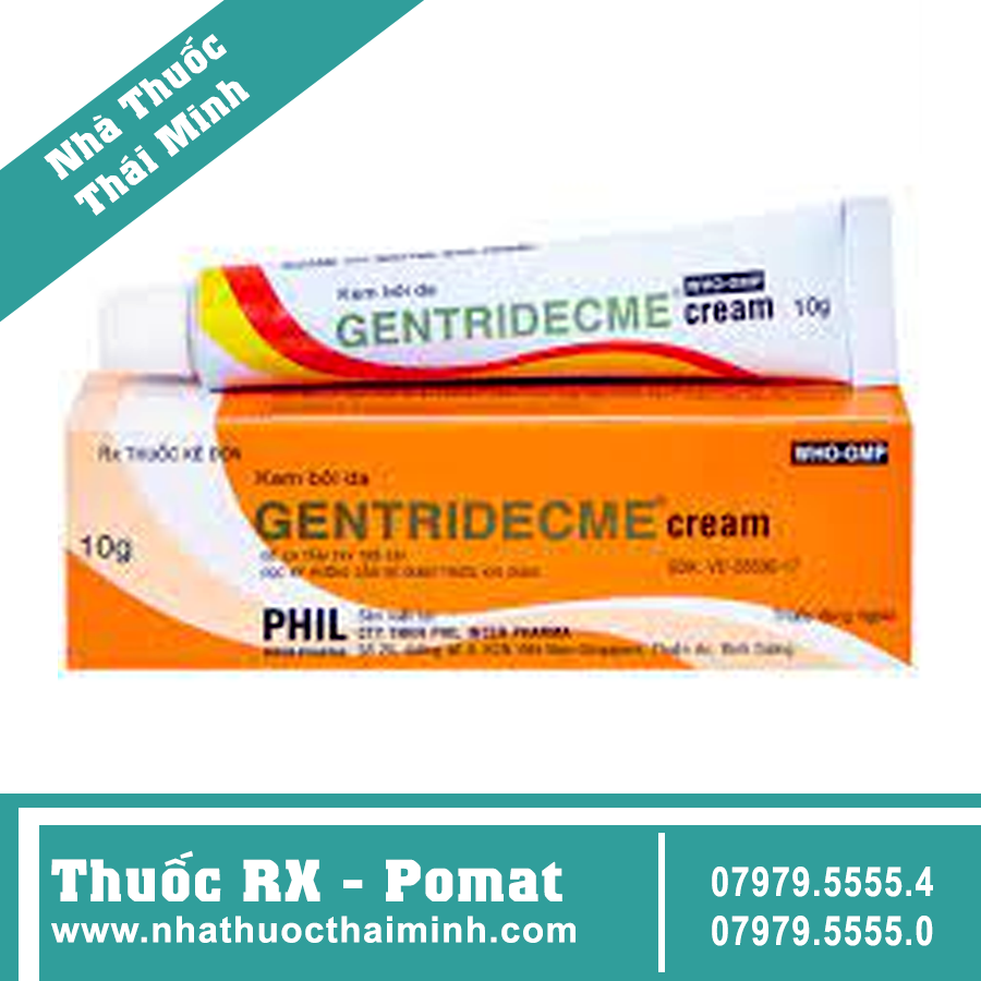 Thuốc Gentridecme Cream điều trị chàm, sẩn ngứa nổi cục, vẩy nến (10g ...