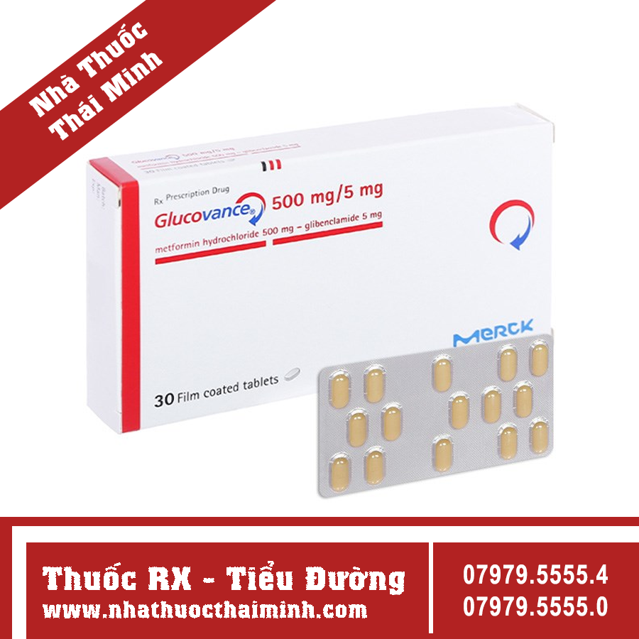 Thuốc Glucovance 500mg/2.5mg trị đái tháo đường tuýp 2 – Nhà thuốc Thái ...