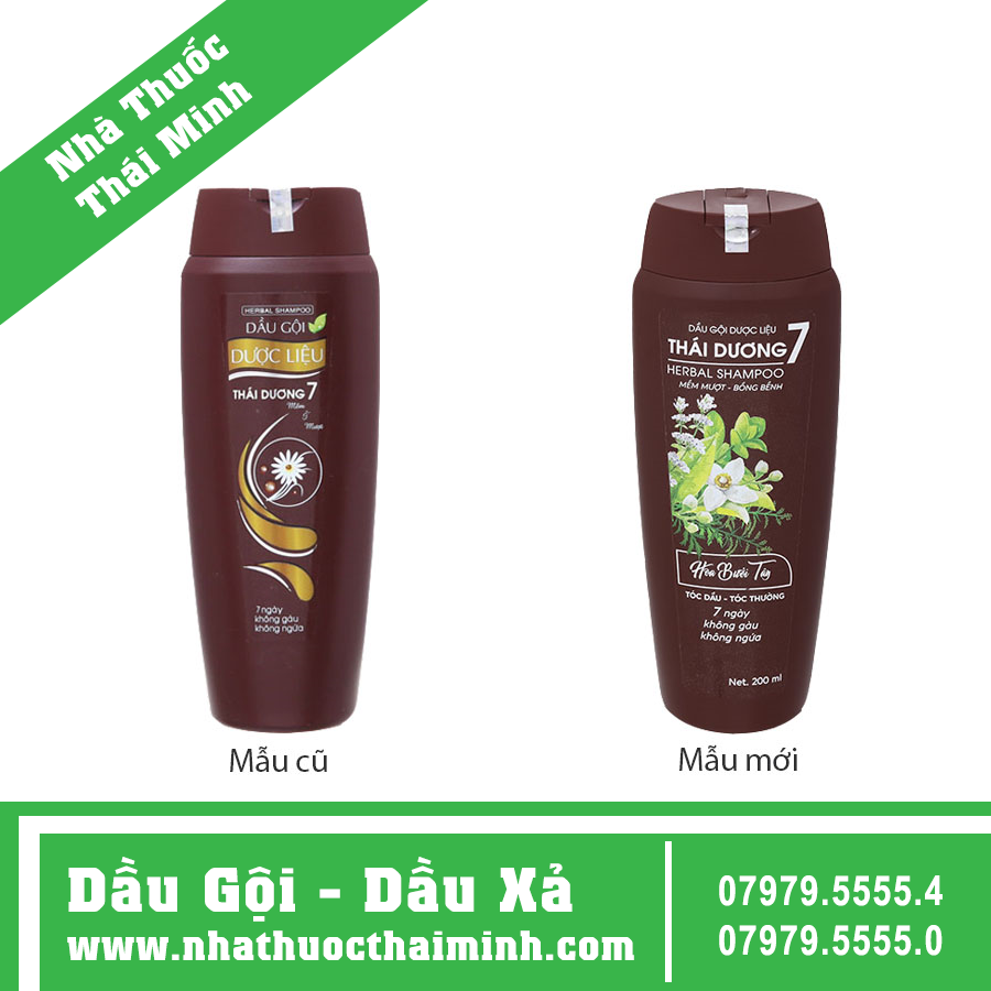 Dầu Gội Dược Liệu Thái Dương 7 Hương Bưởi Tây ( 200ML) – Nhà thuốc Thái Minh