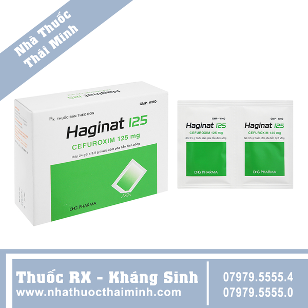 Thuốc Haginat 125mg - điều trị nhiễm khuẩn đường hô hấp (24 gói) – Nhà ...