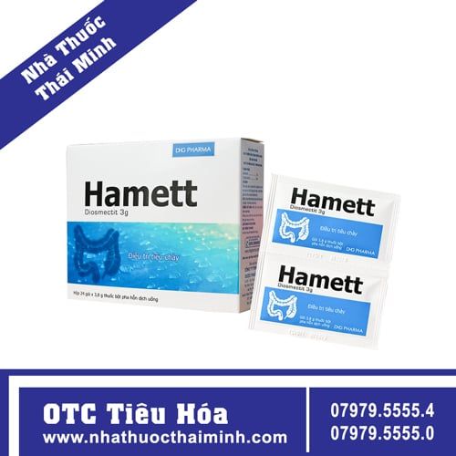 Hamett Diosmectite [3g] - Điều Trị Tiêu Chảy – Nhà thuốc Thái Minh
