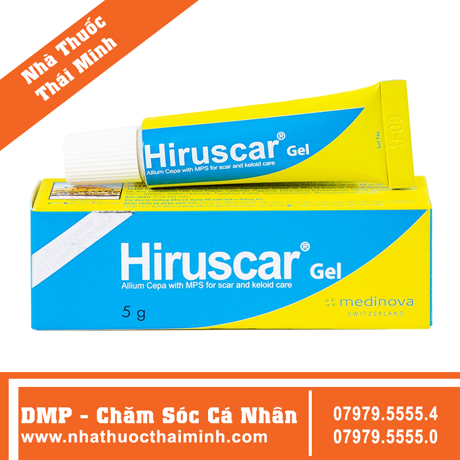 Gel Hiruscar Medinova điều trị sẹo lõm, sẹo lồi (5g) – Nhà thuốc Thái Minh