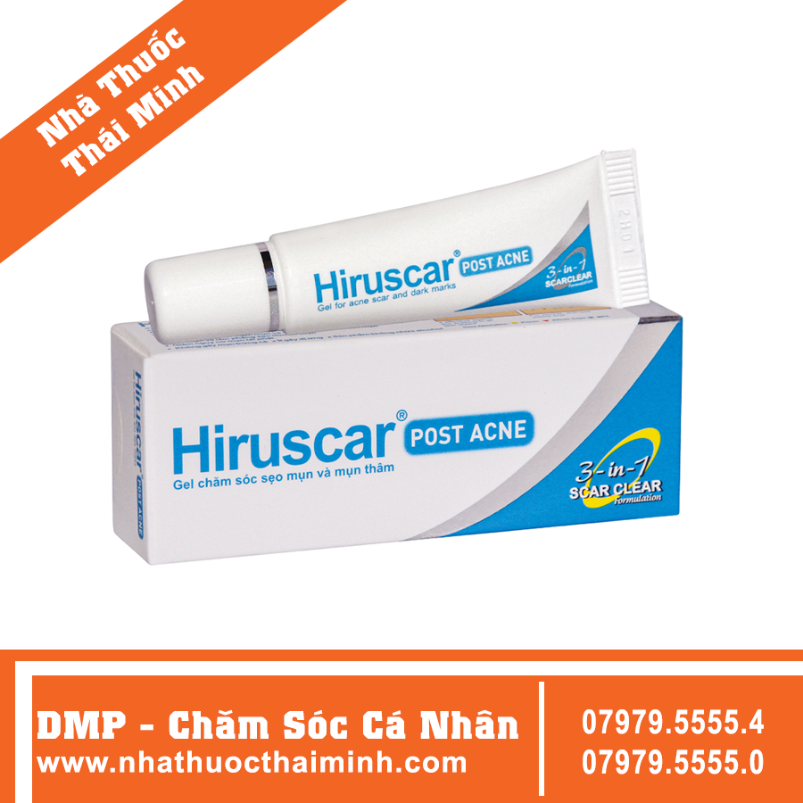 Gel làm mờ sẹo mụn và vết thâm Hiruscar Post Acne (5g) – Nhà thuốc Thái ...