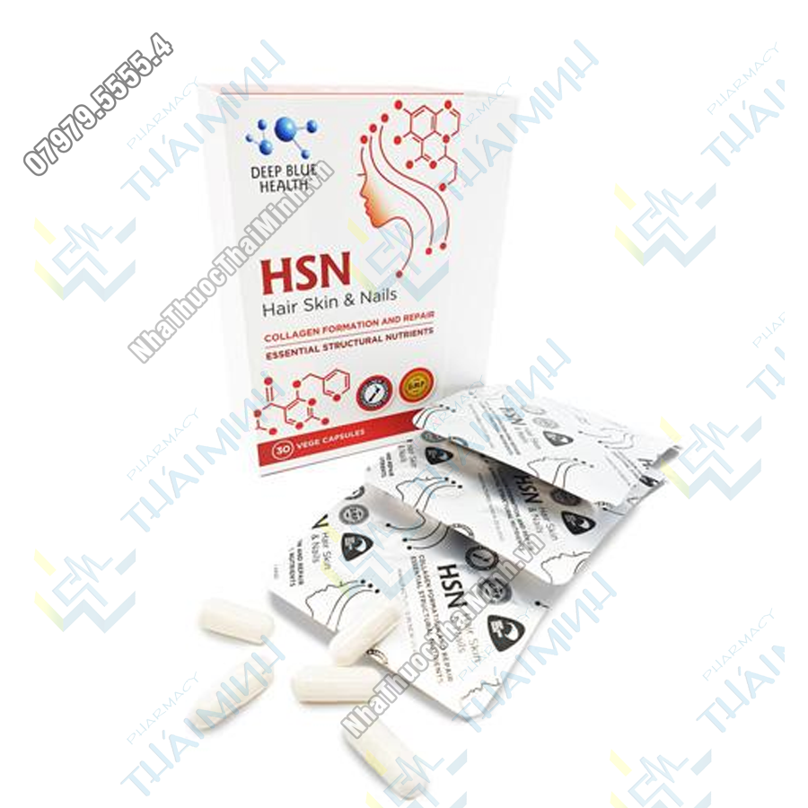 Viên Uống Dưỡng Tóc, Da Và Móng Deep Blue Health HSN Hair Skin & Nail ...