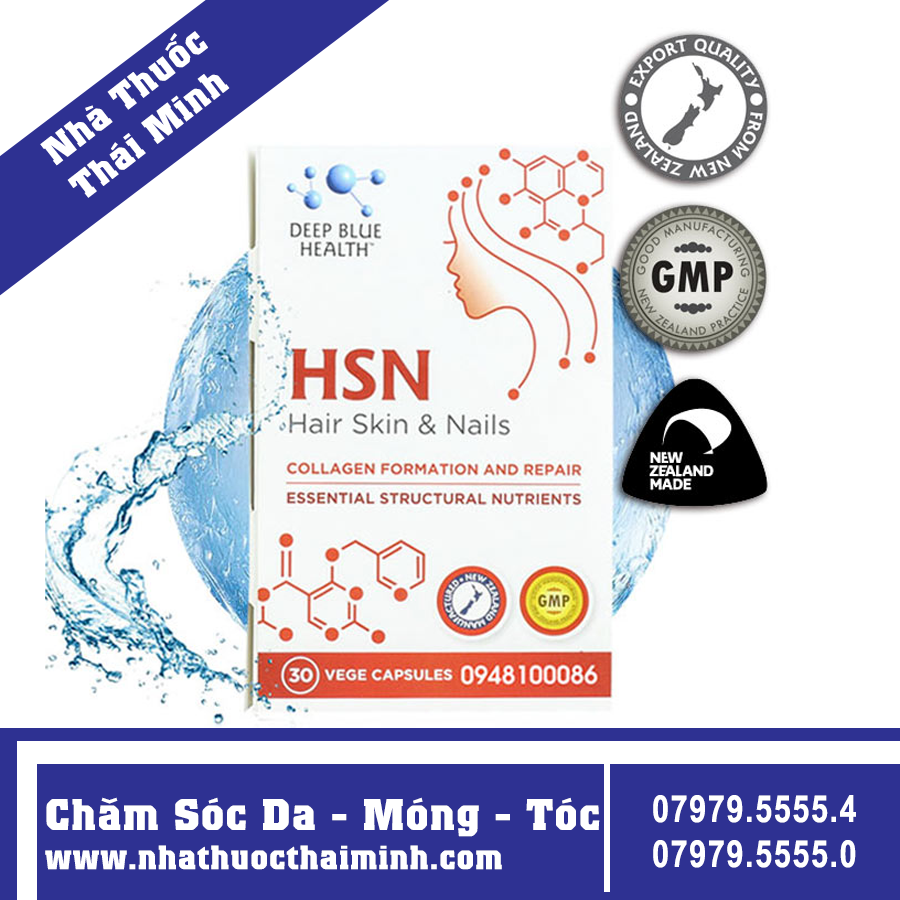 Viên Uống Dưỡng Tóc, Da Và Móng Deep Blue Health HSN Hair Skin & Nail ...