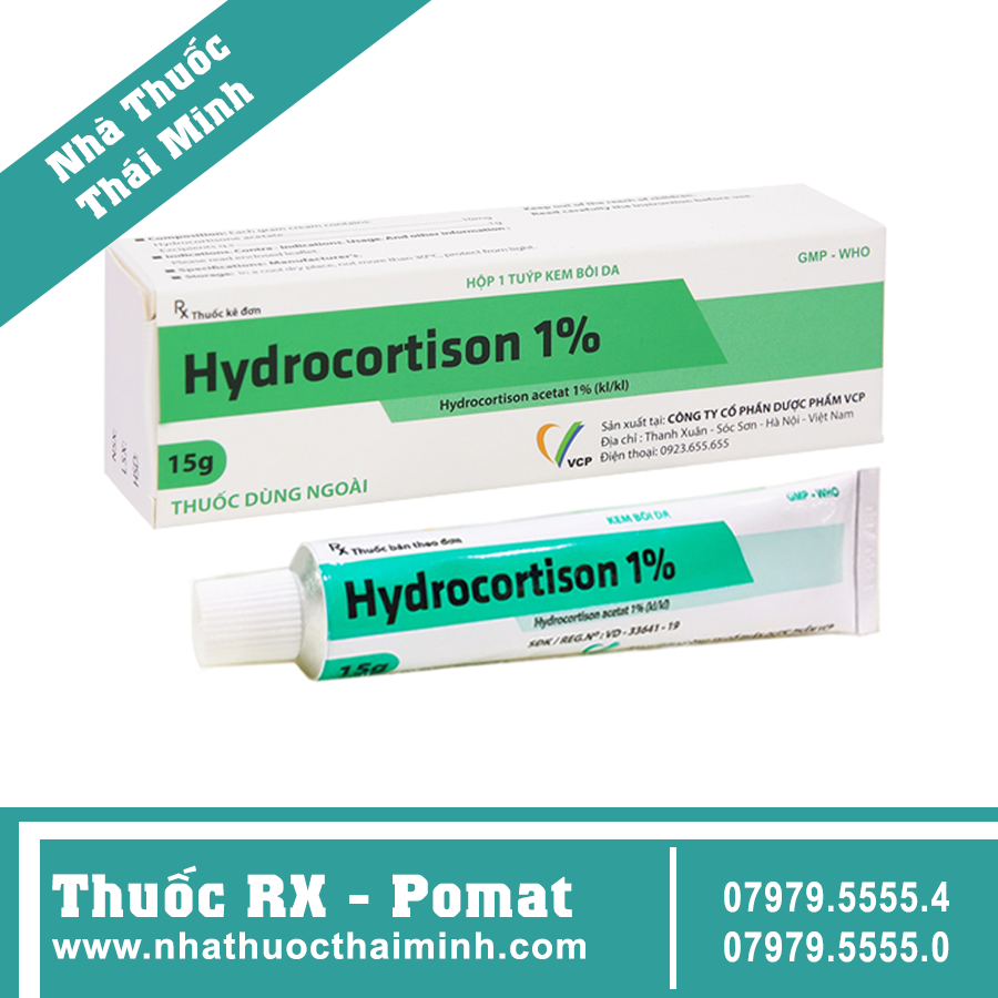 Kem bôi da Hydrocortison 1% VCP trị viêm da tuýp 15g – Nhà thuốc Thái Minh