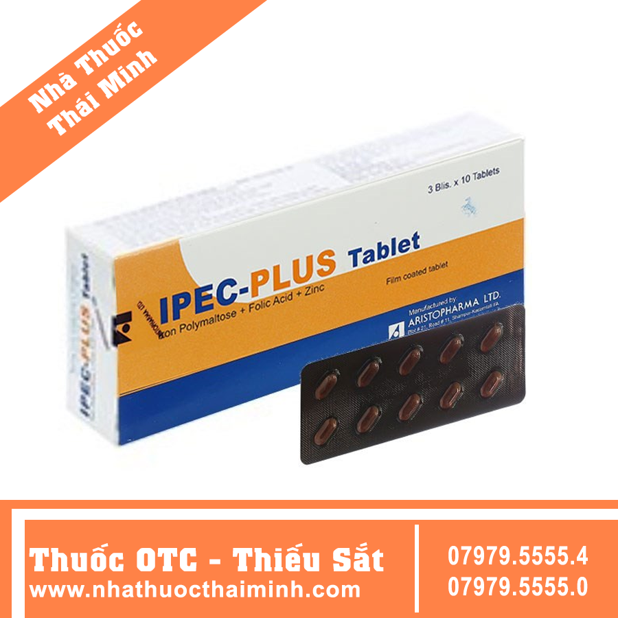 Thuốc Ipec-plus Tablet - Phòng ngừa và trị thiếu sắt (3 vỉ x 10 viên) – Nhà thuốc Thái Minh