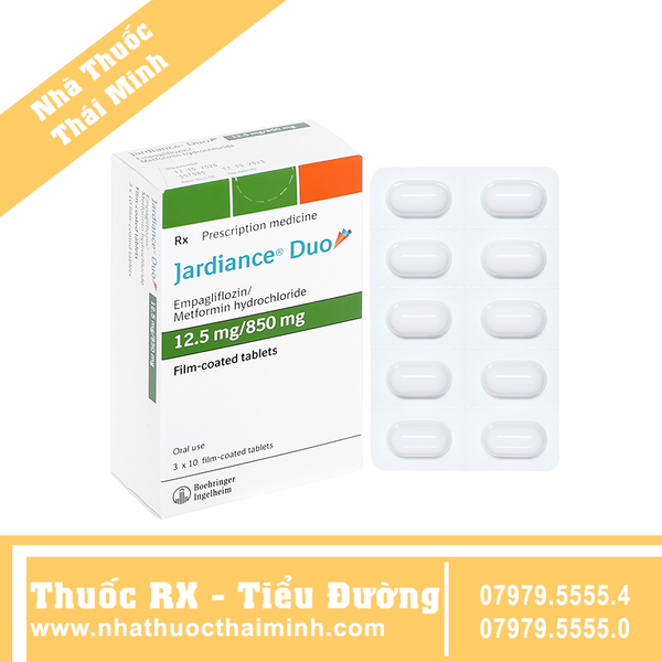 Thuốc Jardiance Duo 12.5mg/850mg - điều trị tiểu đường type 2 – Nhà thuốc Thái Minh