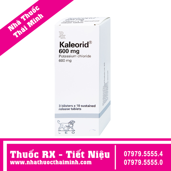 Thuốc Kaleorid 600mg LEO phòng ngừa, điều trị giảm kali huyết (30 viên ...