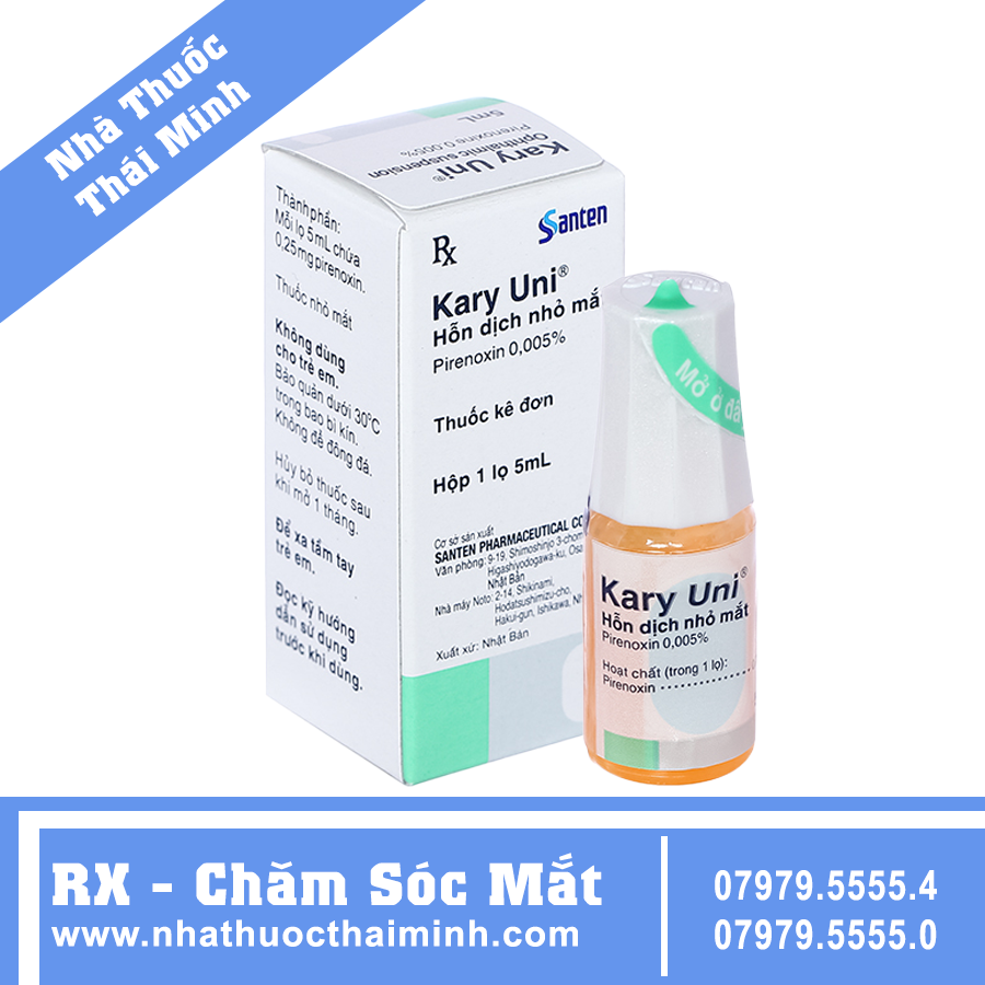 Thuốc nhỏ mắt Kary Uni Santen điều trị đục thủy tinh thể (5ml) – Nhà thuốc Thái Minh