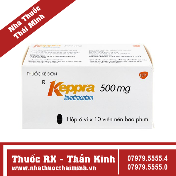 Thuốc Keppra 500mg GSK điều trị các cơn động kinh (6 vỉ x 10 viên ...