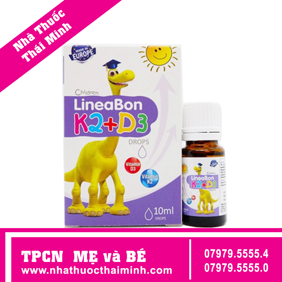 Thực Phẩm Bảo Vệ Sức Khỏe Lineabon K2+d3 10ml (0 - 12 Tháng) – Nhà thuốc Thái Minh