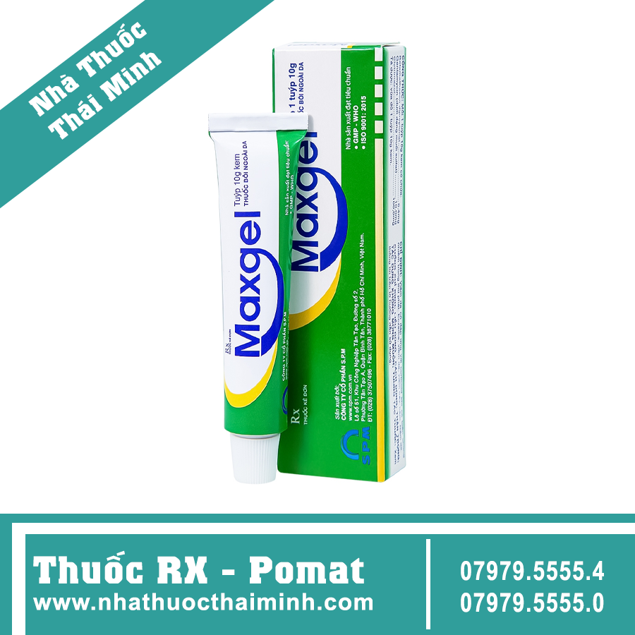 Thuốc bôi ngoài da Maxgel SPM điều trị viêm da, eczema, nấm da (10g ...