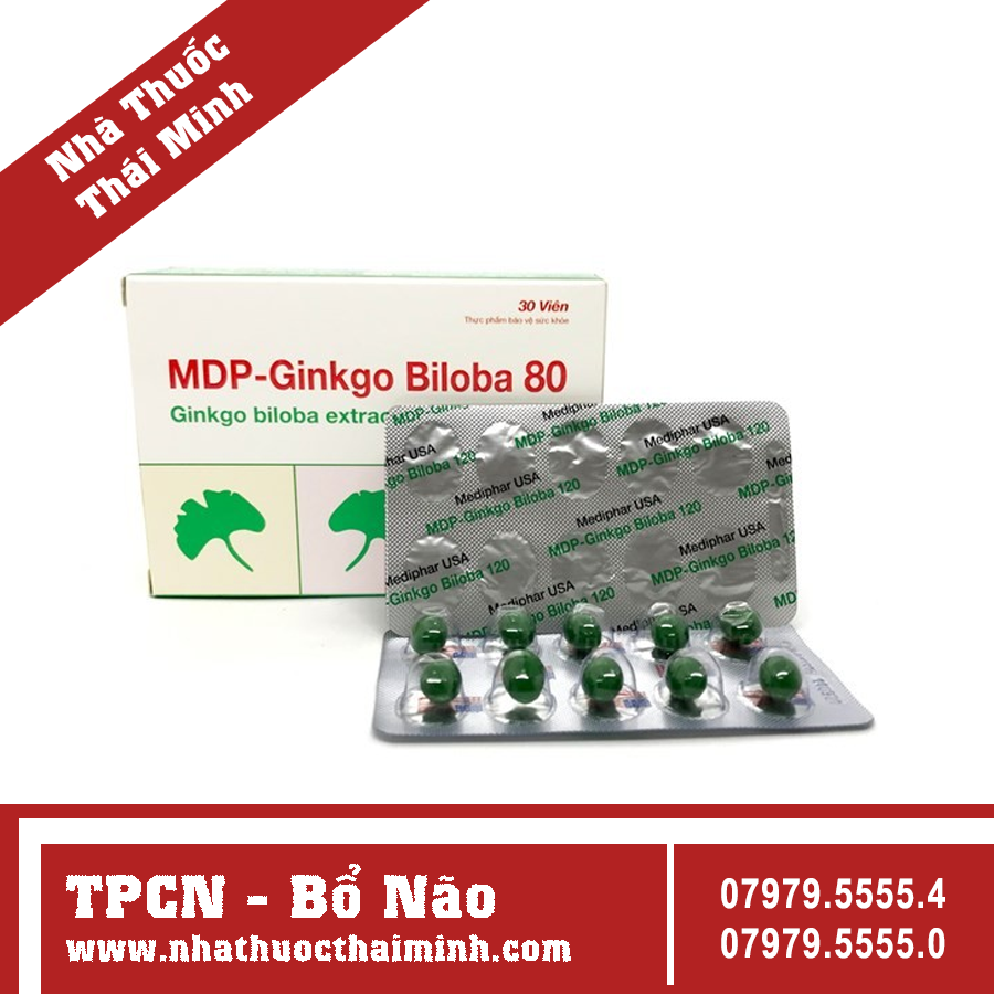 MDP - Ginkgo Biloba 80mg (3 vỉ x 10 viên) – Nhà thuốc Thái Minh