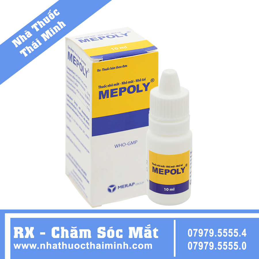 Thuốc nhỏ mắt, mũi, tai Mepoly Merap điều trị bệnh lý tai mũi họng ...