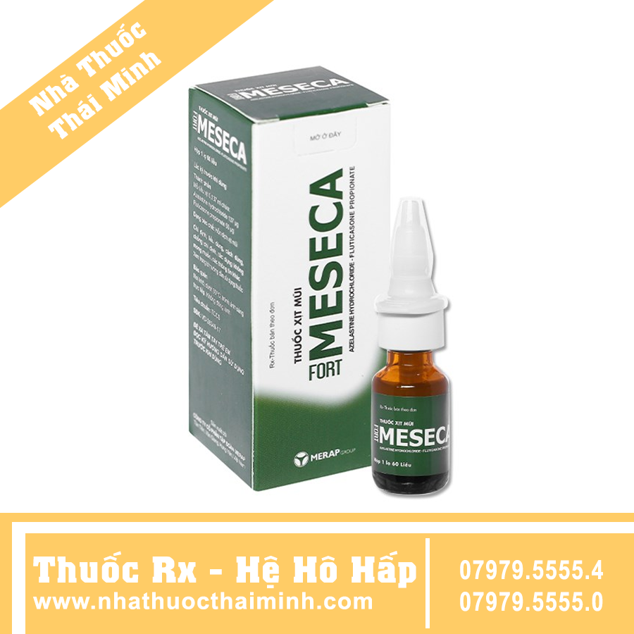 Thuốc xịt mũi Meseca Fort Merap điều trị viêm mũi dị ứng (60 liều ...