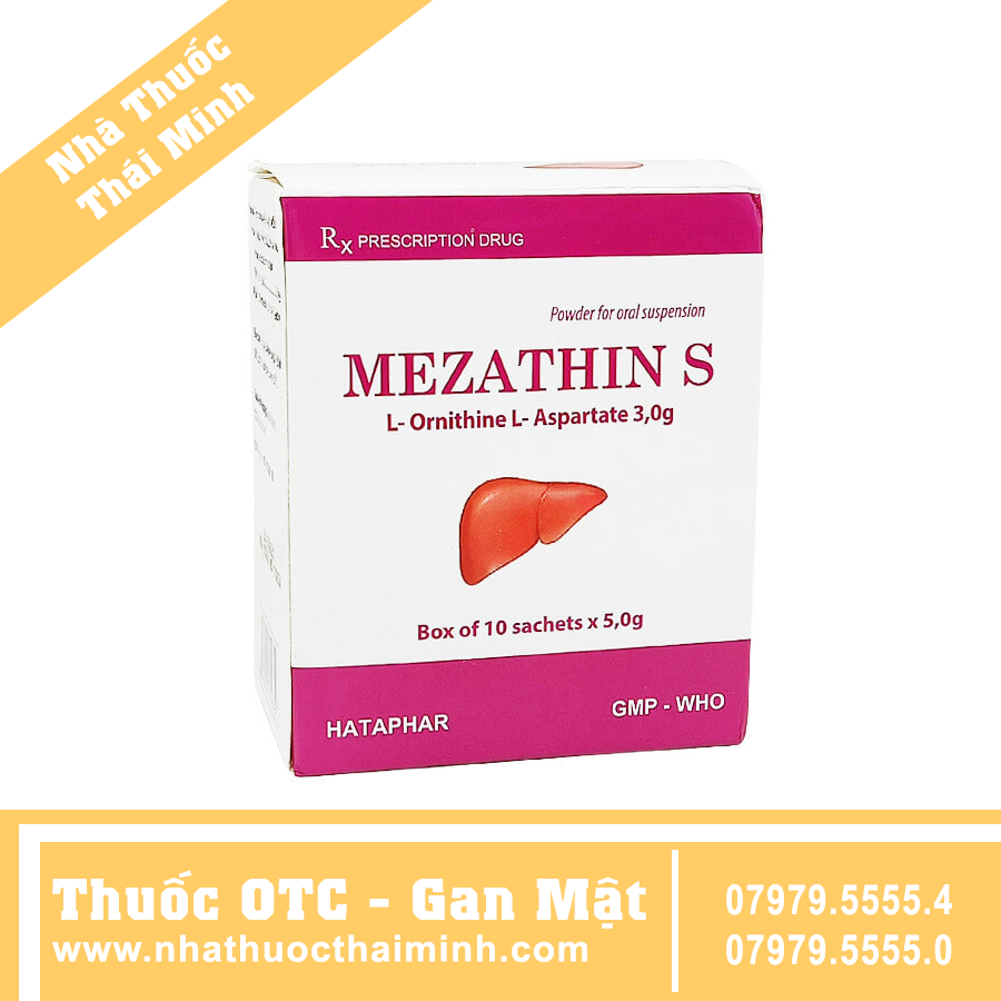 Thuốc Mezathin S 3g - điều trị rối loạn chức năng gan (10 gói x 5g ...