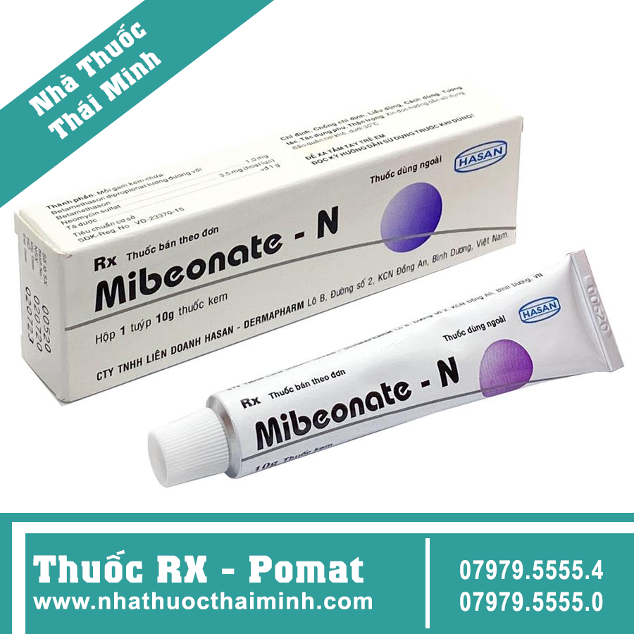 Thuốc Mibeonate Hasan điều trị thương tổn viêm da, vảy nến, sẹo lồi ...