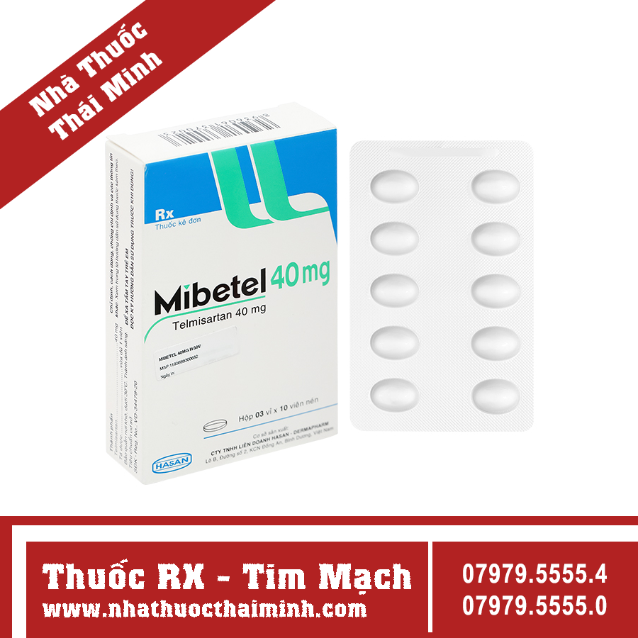 Thuốc Mibetel 40mg Hasan điều trị tăng huyết áp (3 vỉ x 10 viên) – Nhà ...