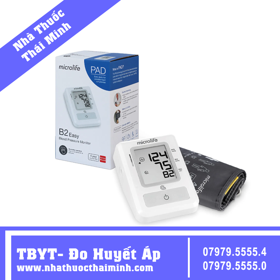 Máy đo huyết áp Microlife B2 Basic hỗ trợ đo huyết áp – Nhà thuốc Thái Minh