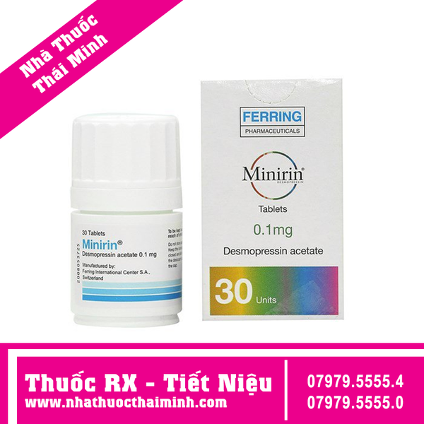 Thuốc Minirin 0.1mg Ferrer điều trị tiểu không tự chủ, tiểu đêm (30 vi ...