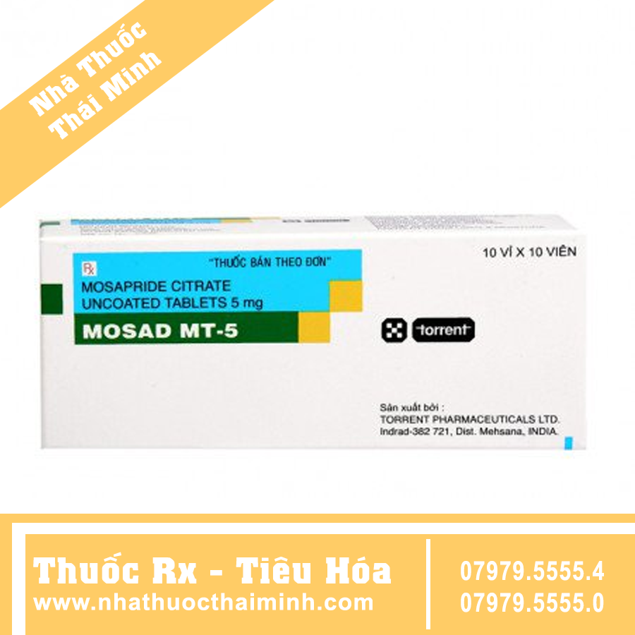 Thuốc Mosad MT-5 - điều trị triệu chứng dạ dày (10 vỉ x 10 viên) – Nhà ...