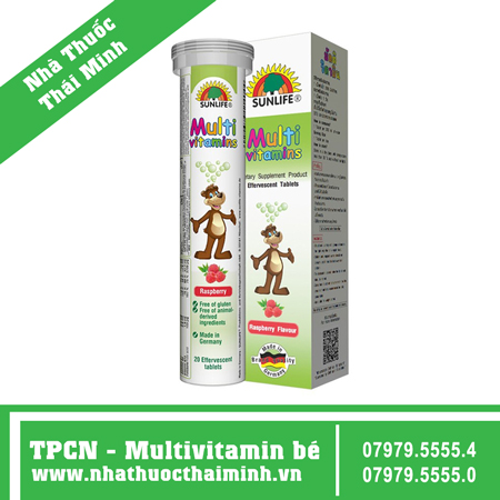 Sunlife Multivitamin For Kids bổ sung vitamin nhóm B, C,... giúp tăng ...