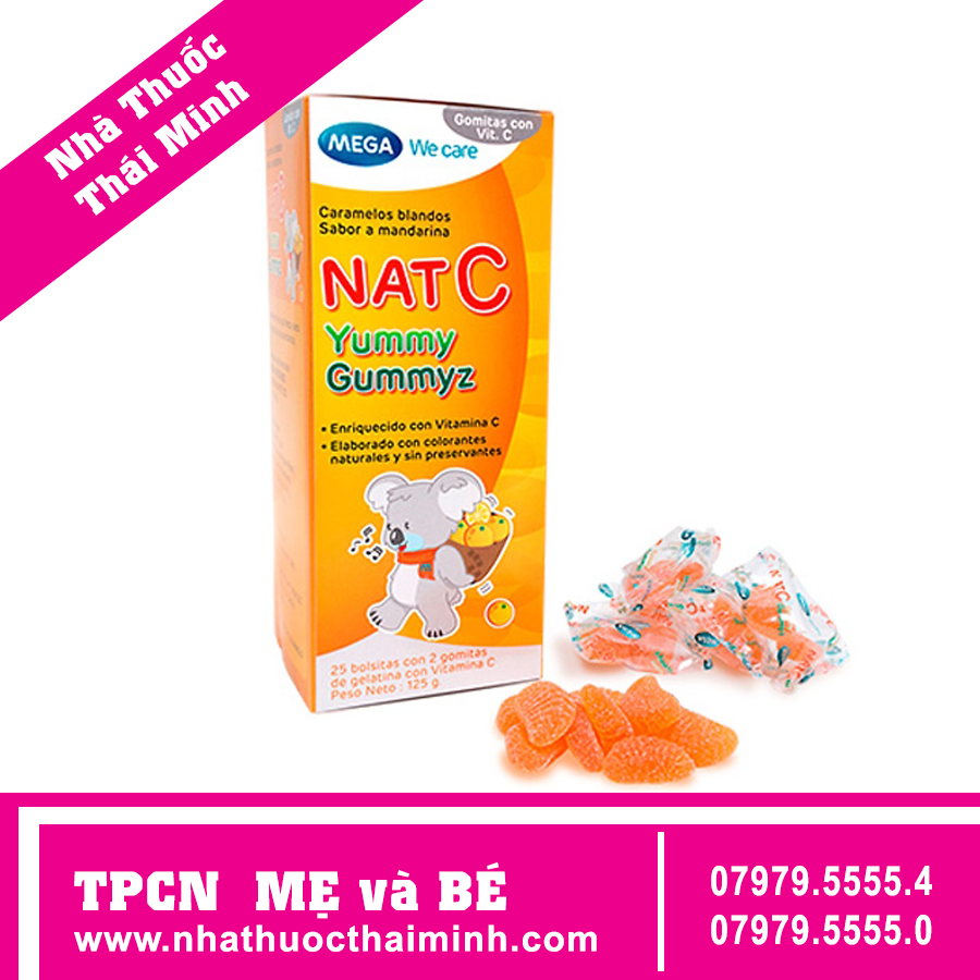 Kẹo Dẻo Nat C Yummy Gummyz - Bổ Sung Vitamin C Tăng Cường Sức Đề Kháng ...