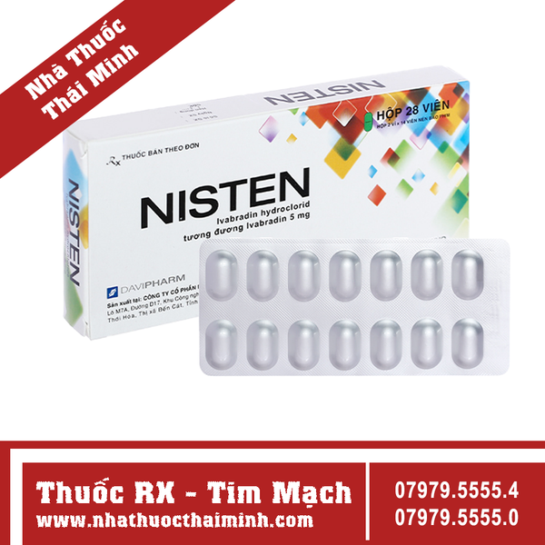 Thuốc Nisten 5mg trị bệnh mạch vành, đau thắt ngực (2 vỉ x 14 viên ...