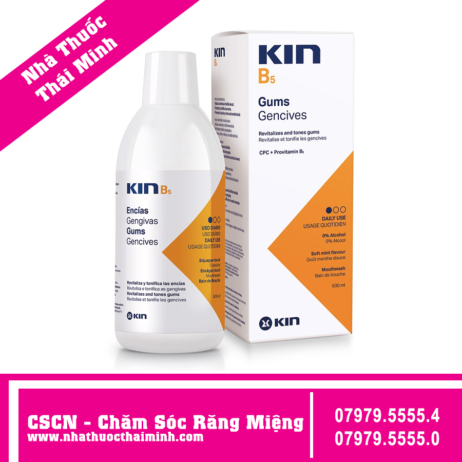[ 500ml ] Nước Súc Miệng Kin B5 - Ngừa Viêm Nướu – Nhà thuốc Thái Minh