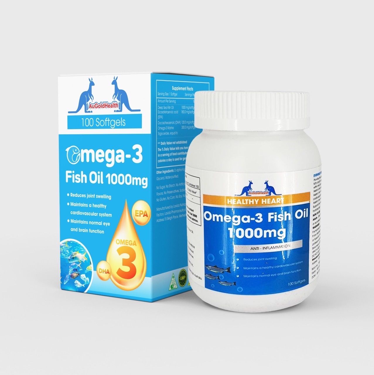 Viên uống dầu cá Omega 3 1000MG AugogoldHealth giá tốt tại Thái Minh ...