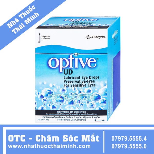 Thuốc nhỏ mắt Optive UD Allergan giảm triệu chứng khô mắt (30 ống x 0 ...