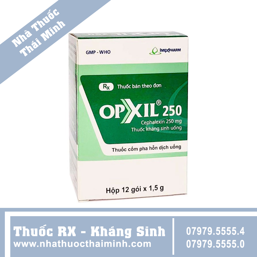Thuốc Opxil 250 - điều trị nhiễm khuẩn (12 gói) – Nhà thuốc Thái Minh
